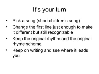 Writing parody | PPT