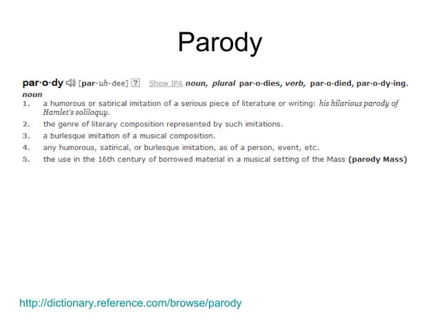 Writing parody | PPT