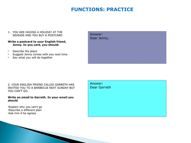 Writing, part 1 functions | PPT