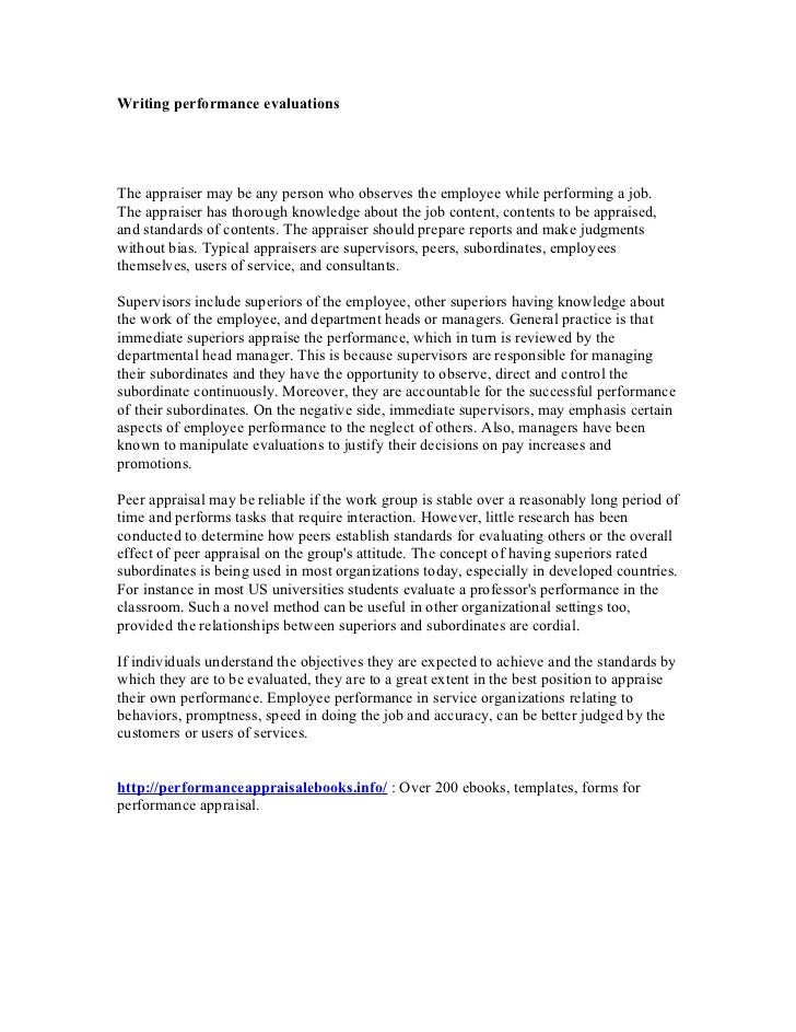 Writing Performance Evaluations writing-performance-evaluations