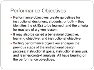 Writing performance objectives: An Overview | PPTX