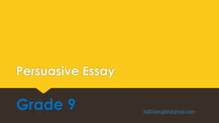 Writing persuasive essay | PPTX