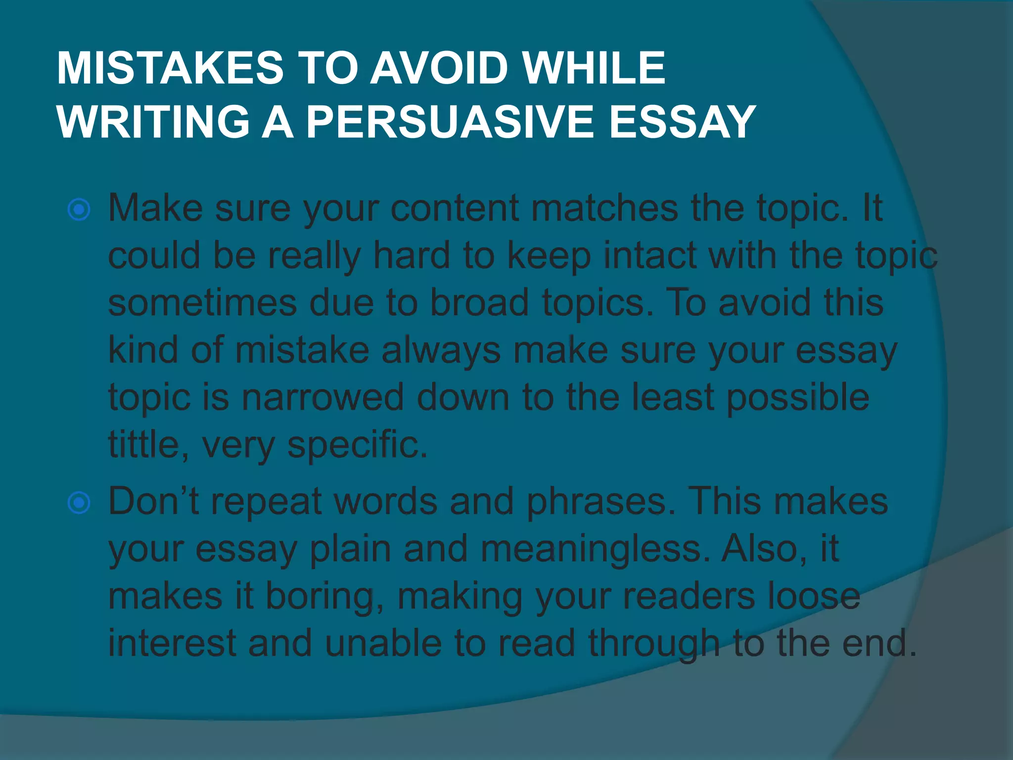 Writing persuasive essay | PPT