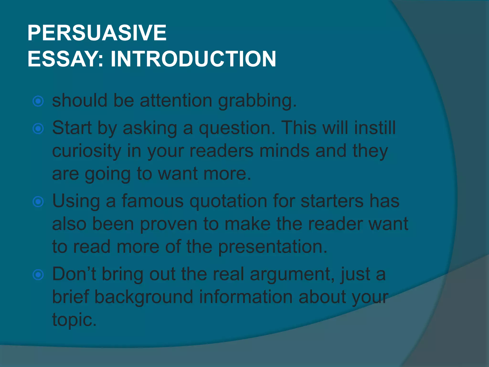 Writing persuasive essay | PPT