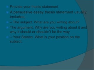 Writing persuasive essay | PPT