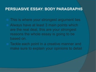 Writing persuasive essay | PPT