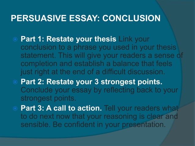 Writing persuasive essay | PPT