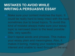 Writing persuasive essay | PPT