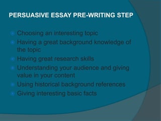 Writing persuasive essay | PPT
