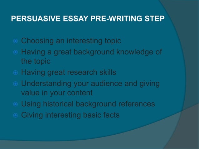 Writing persuasive essay | PPT