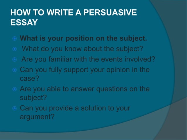Writing persuasive essay | PPT
