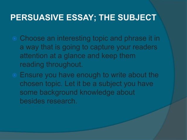 Writing persuasive essay | PPT