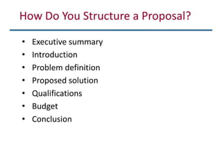 Writing Persuasive Proposals | PPT