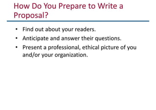 Writing Persuasive Proposals | PPT