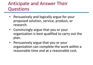 Writing Persuasive Proposals | PDF