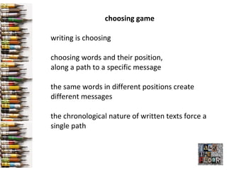 Writing pitches - sentences | ODP