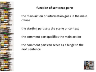 Writing pitches - sentences | ODP | Business | Business and Finance