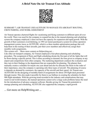 Writing Plot Summary Plot (Narrative) Cognitive Scie | PDF