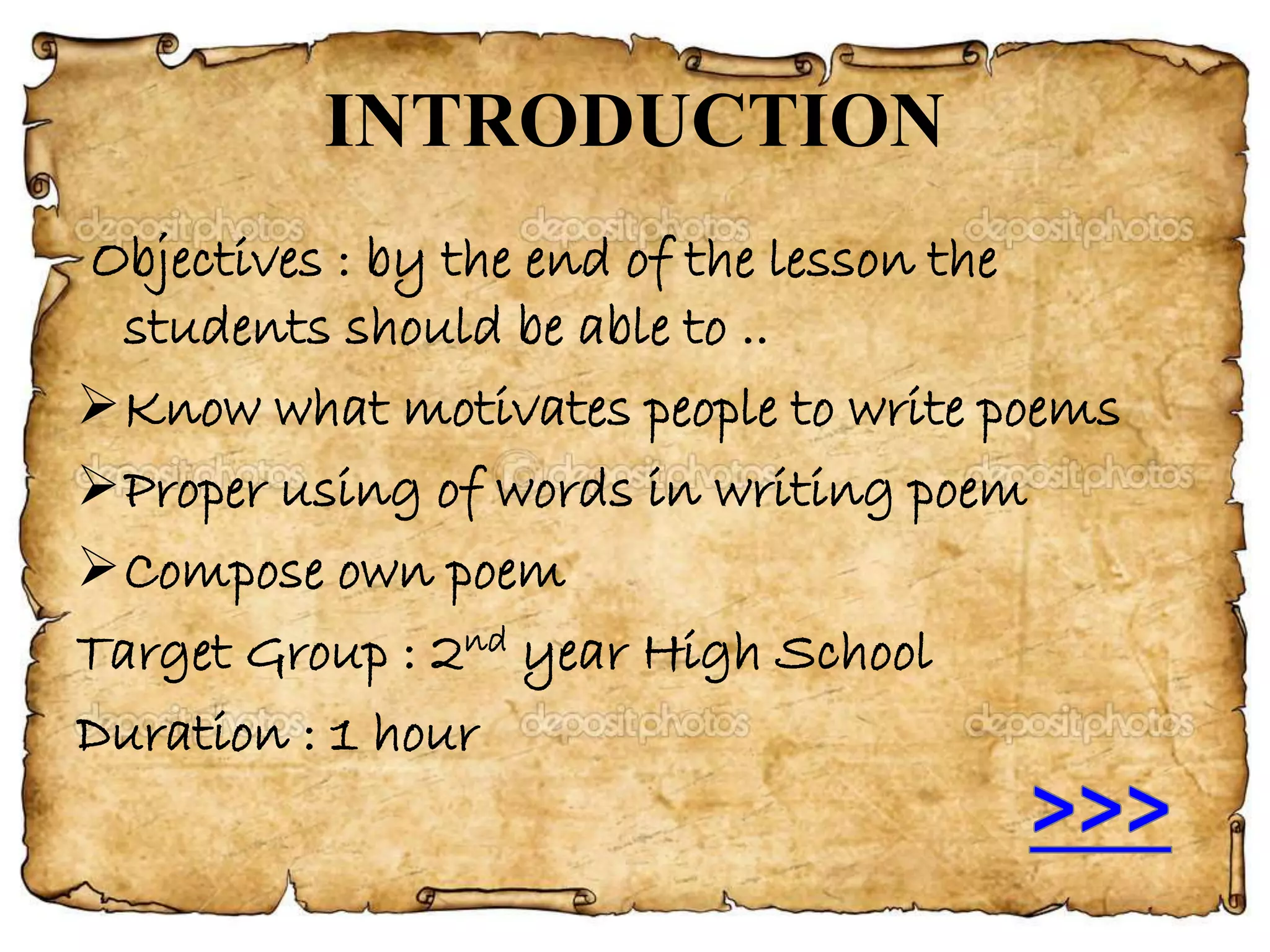 Writing poems your way | PPTX