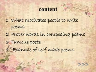 Writing poems your way | PPTX