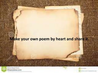 Writing poems your way | PPTX