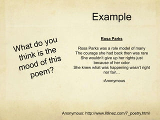 Writing Poetry | PPTX