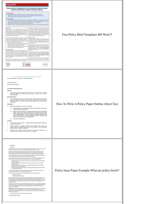 Writing Policy Papers | PDF