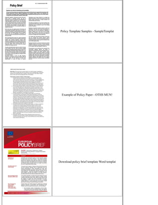 Writing Policy Papers | PDF