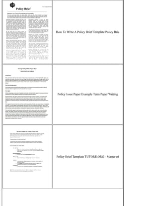 Writing Policy Papers | PDF