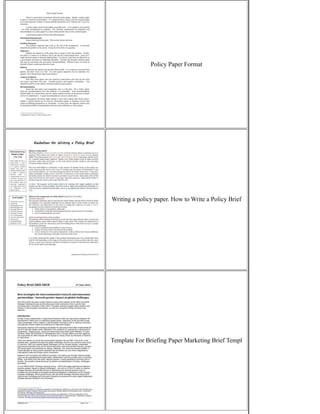 Writing Policy Papers | PDF