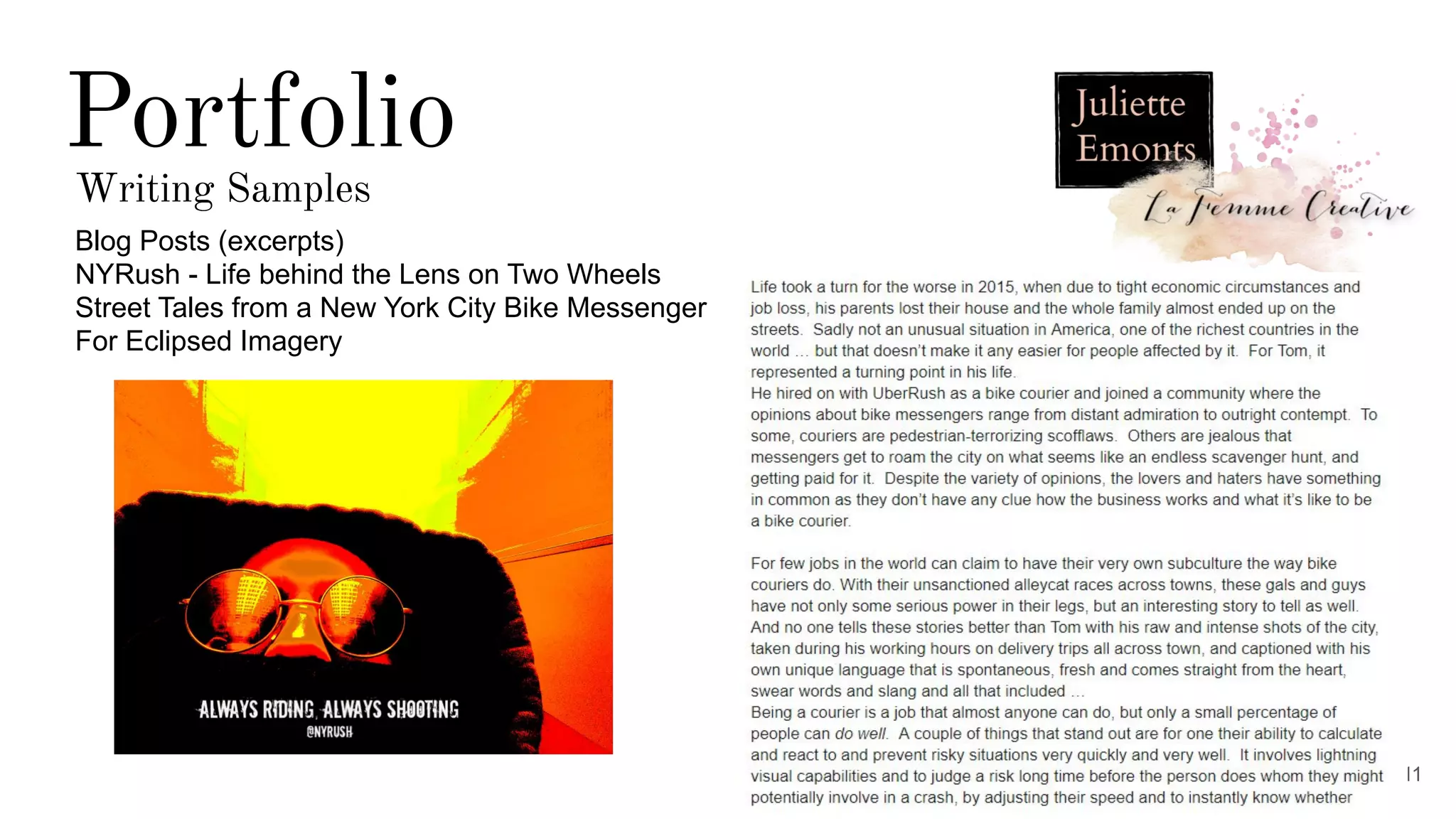 Writing Portfolio | PDF