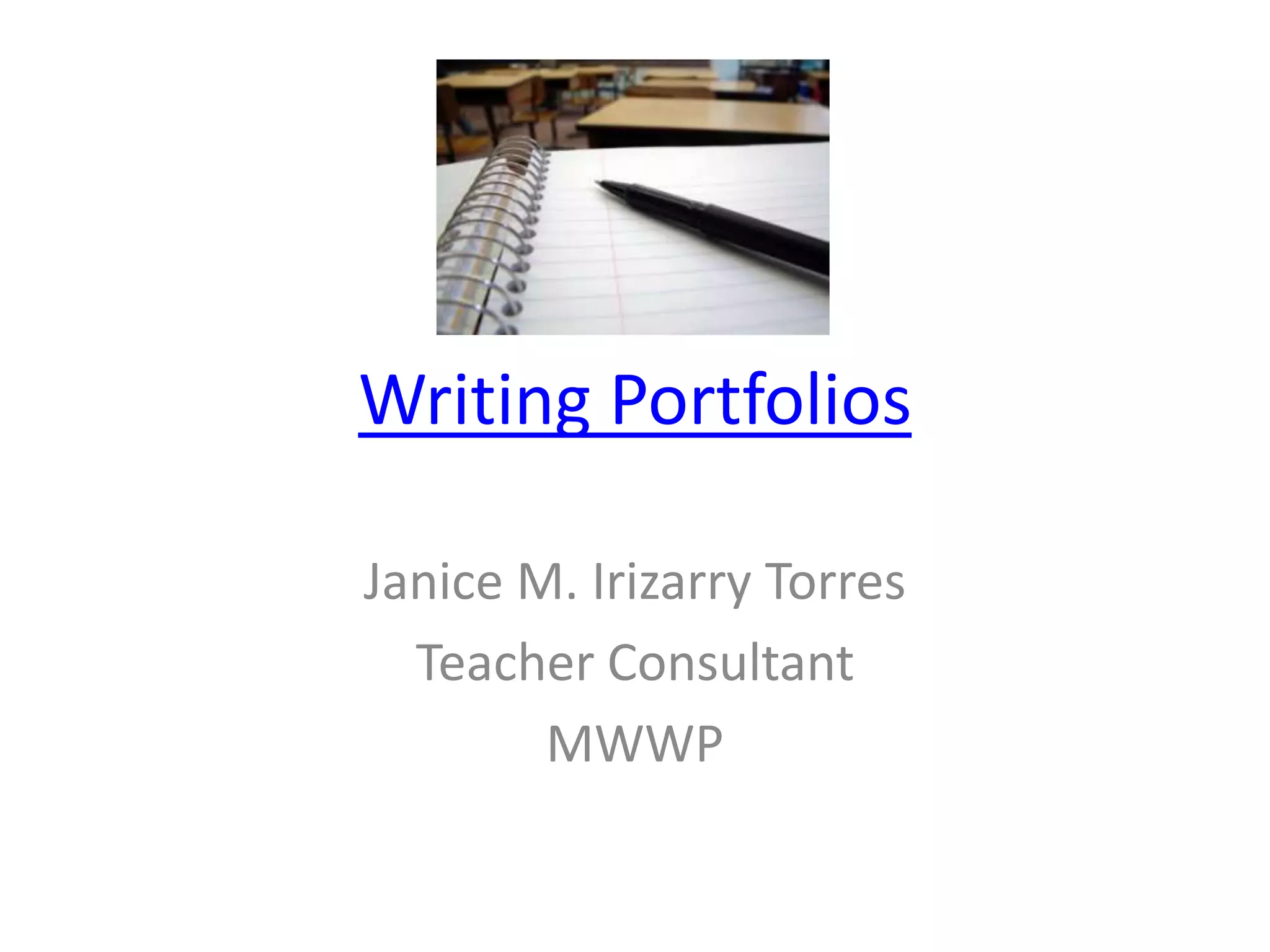 Writing Portfolios | PPTX