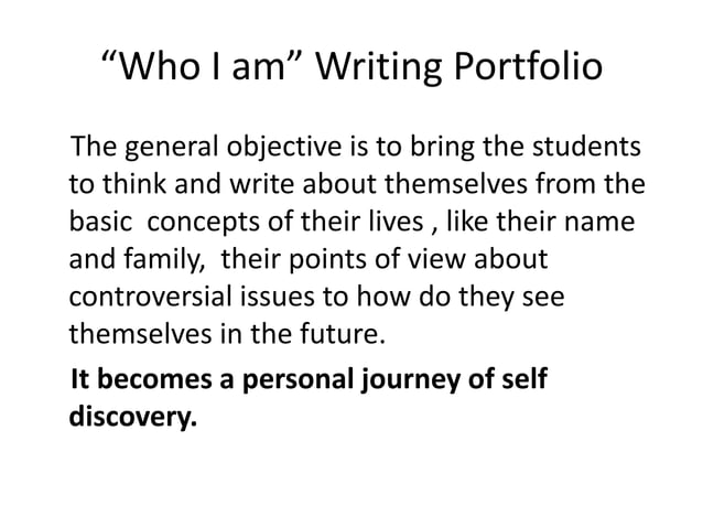 Writing Portfolios | PPT