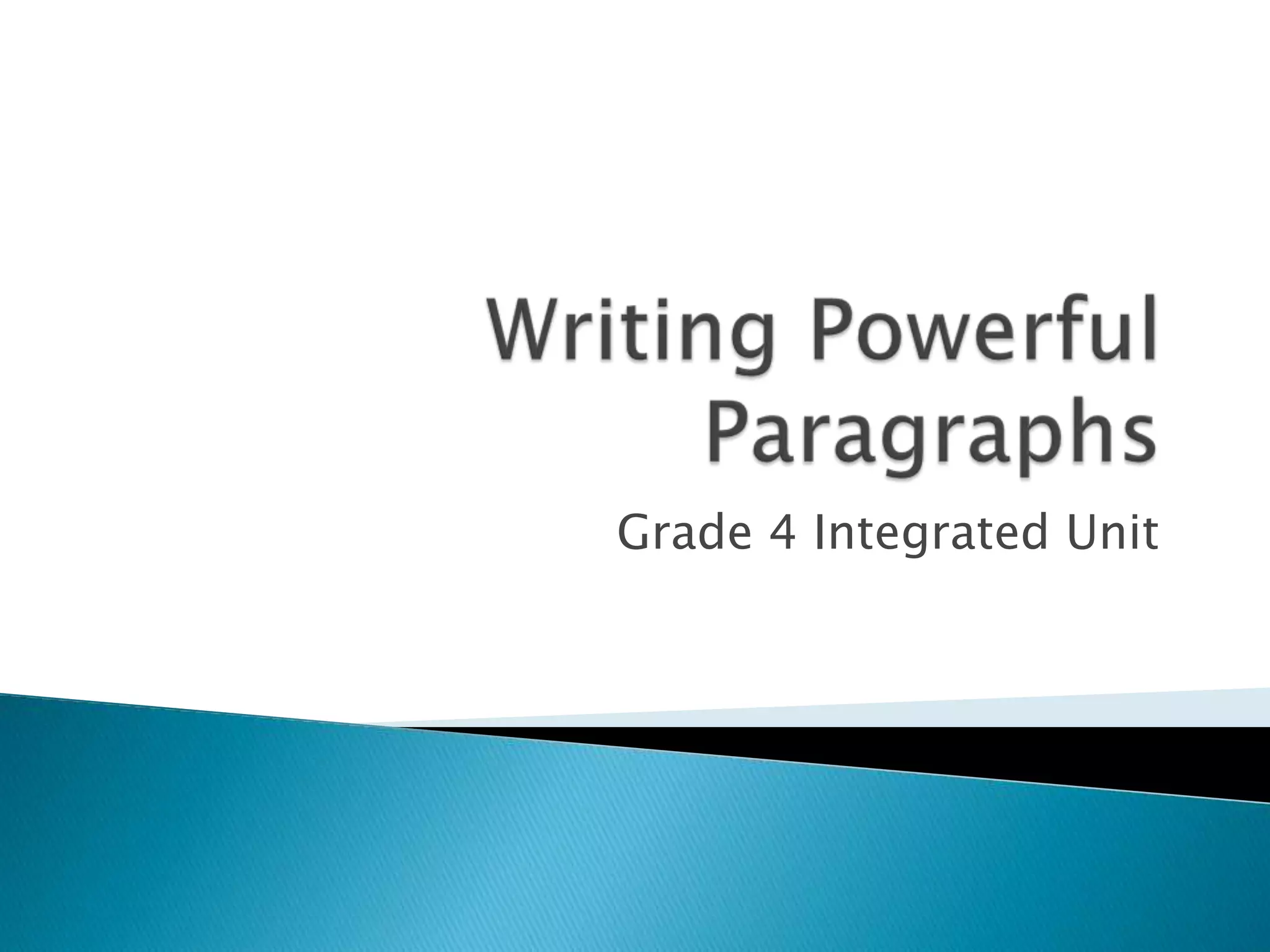 Writing powerful paragraghs[1] | PPTX