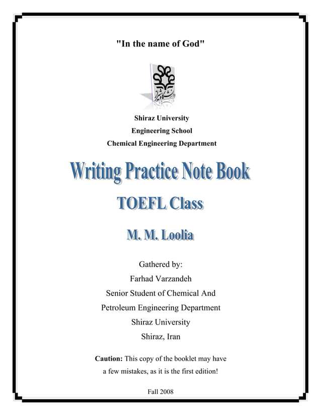 Writing practice note book | PDF