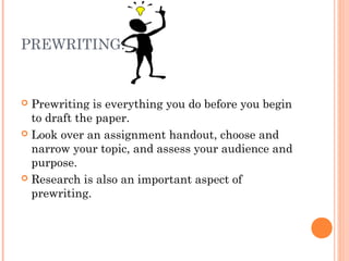 Writing process | PPT