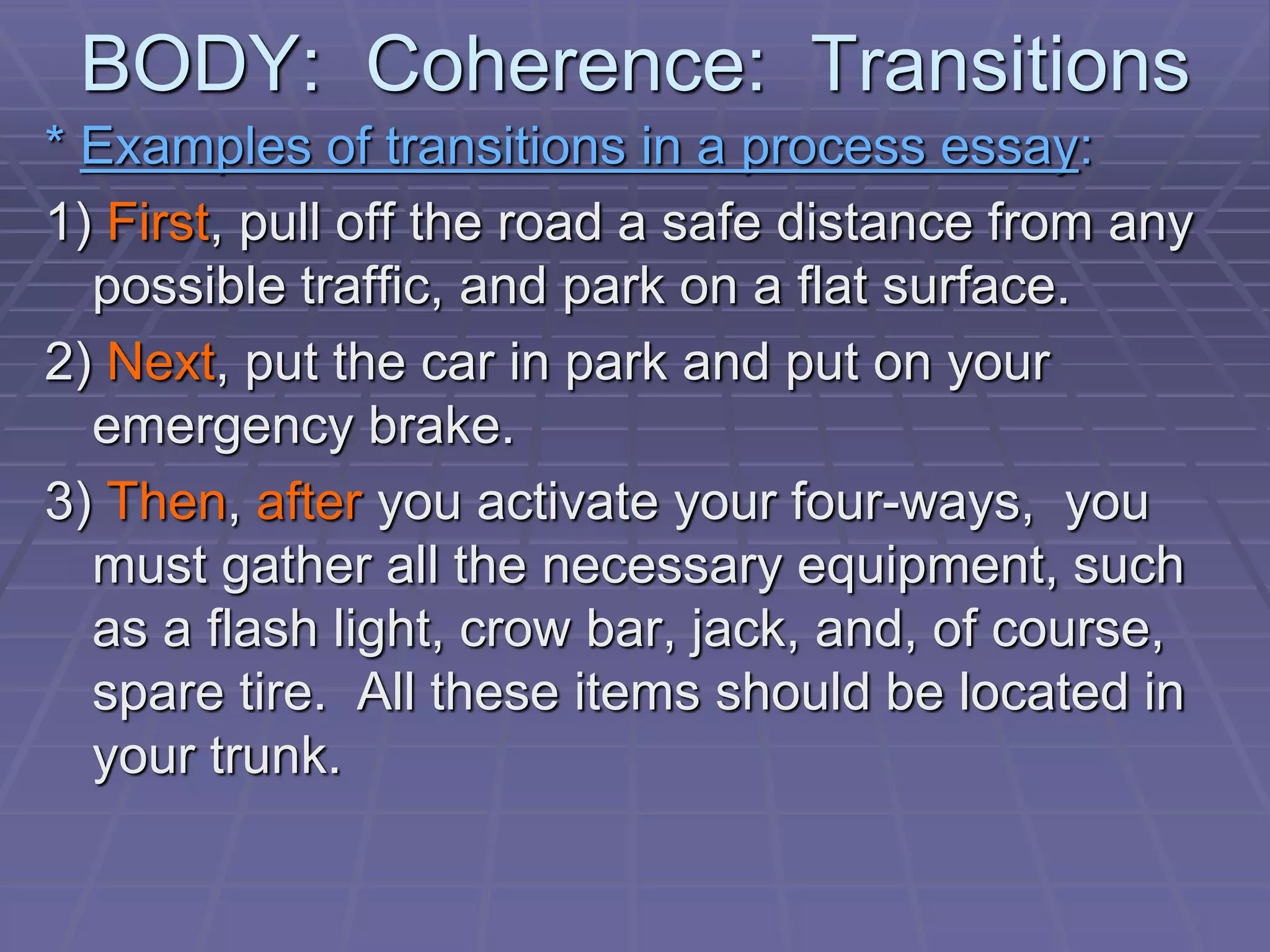 Writing process analysis essay | PPT