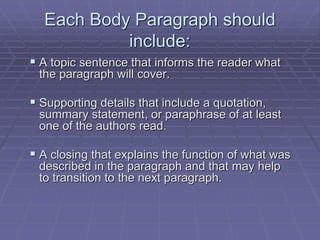 Writing process analysis essay | PPT