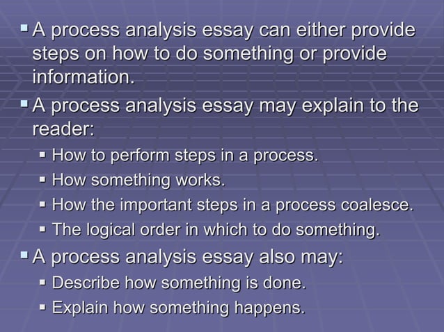 Writing process analysis essay | PPT