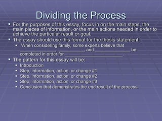 Writing process analysis essay | PPT