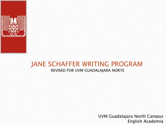 Writing process and shaffer format module vi advanced english i uvm ...
