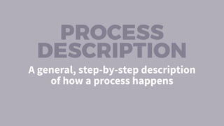 Writing Process Descriptions | PDF