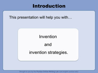 Writing Process Invention—OWL | PPT