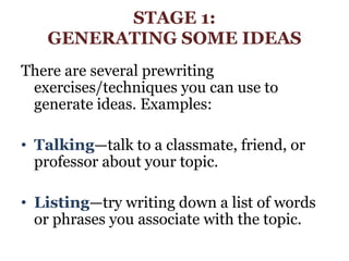 Writing Process Part One For Week 2 | PPTX | Screenwriting | Content ...