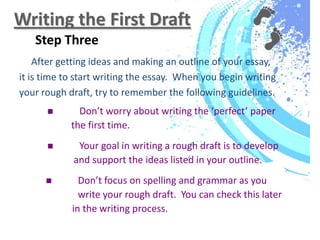 Writing process ppt and assignment | PPTX