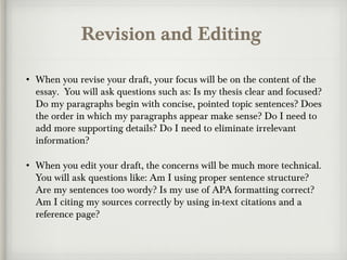 Writing process presentation | PPT