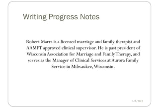 Writing Progress Notes | PPT