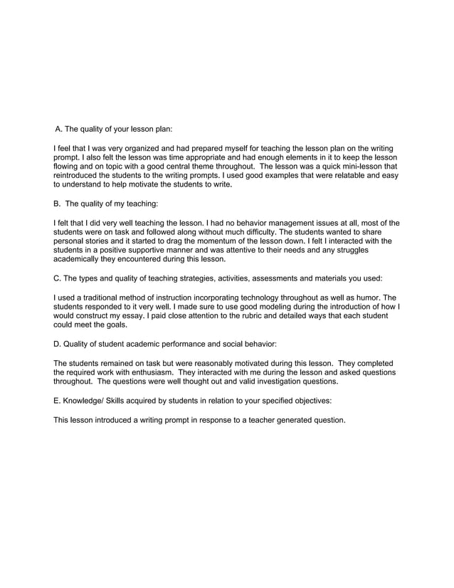 Writing prompt fisher week 3 with evaluation | PDF