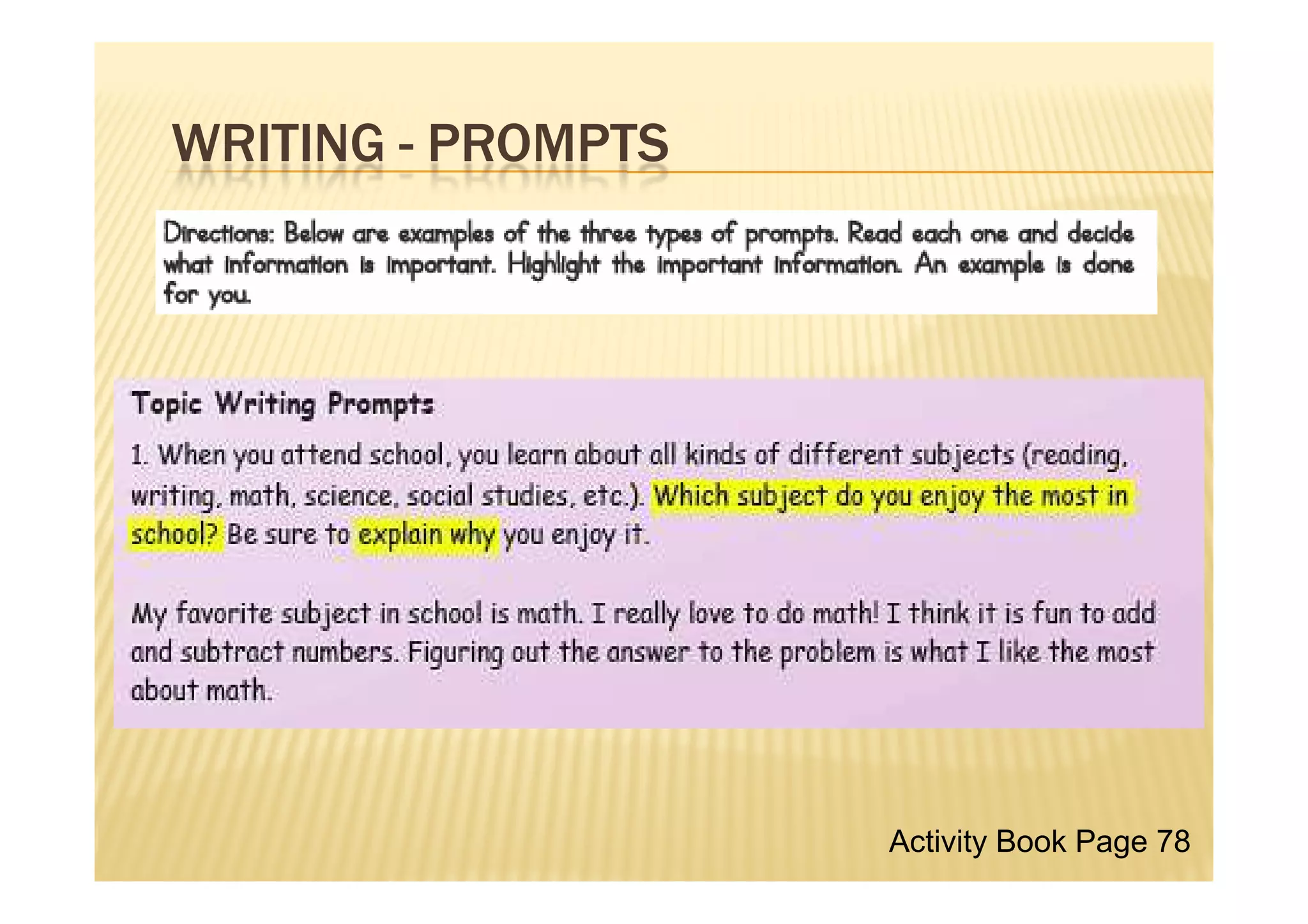 Writing prompts | PPT