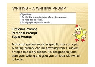 Writing prompts | PPT